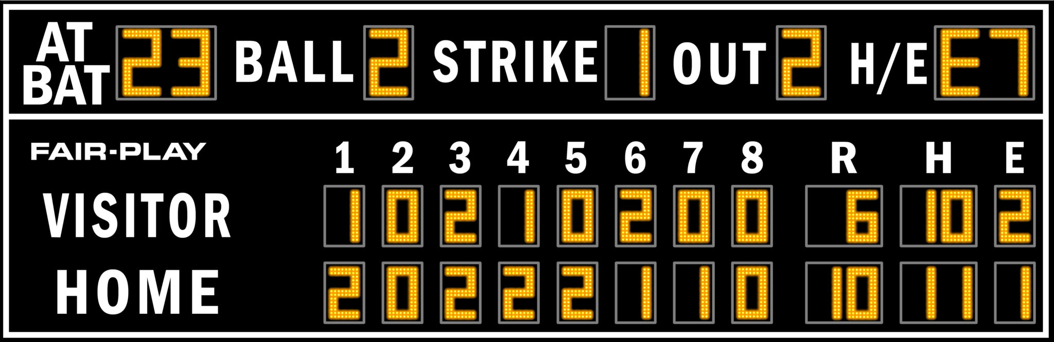 Baseball and Softball Scoreboards 7100-3600 Series | Fair-Play Scoreboards
