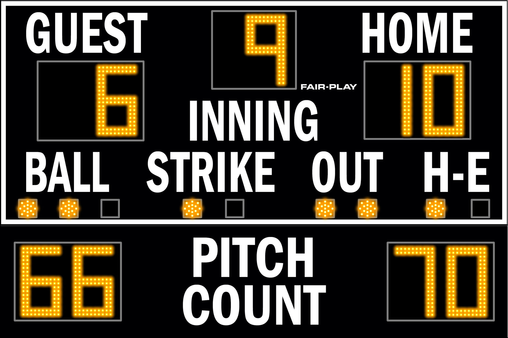 Baseball and Softball Scoreboards 7100-3600 Series | Fair-Play Scoreboards