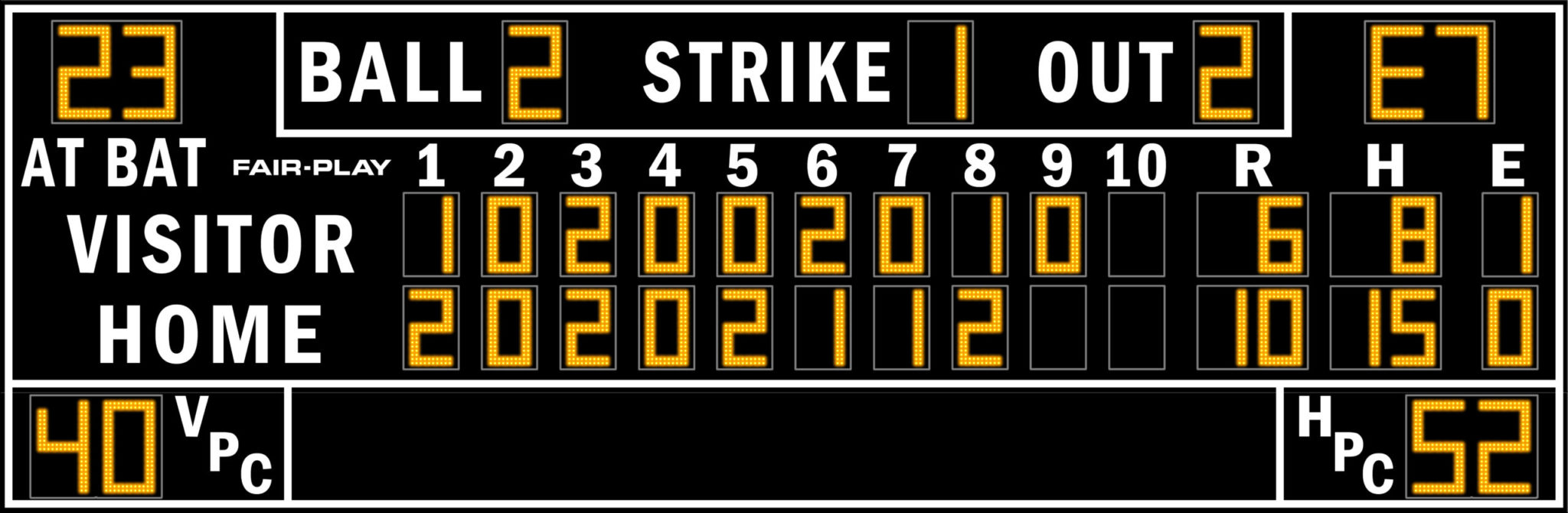 Baseball and Softball Scoreboards 7100-3600 Series | Fair-Play Scoreboards