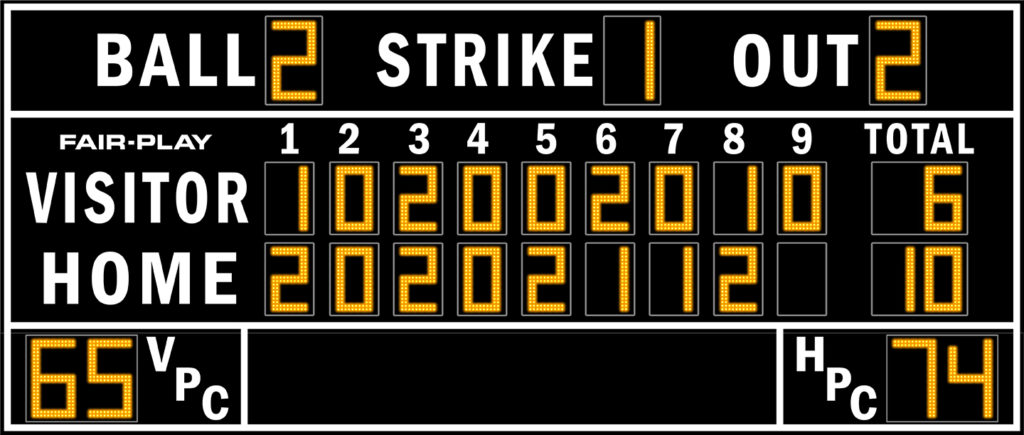 Baseball and Softball Scoreboards 7100-3600 Series | Fair-Play Scoreboards