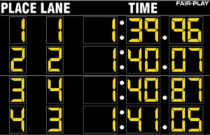 SW-1504-V-4 Indoor Swimming Scoreboard - Fair-Play Scoreboards