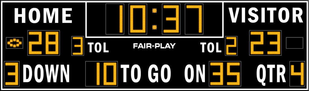 Football Scoreboards 8100-8300 Series | Fair-Play Scoreboards